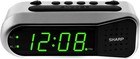 Sharp Digital Alarm Clock - Ascending Begins Faintly and Brushed Silver ...