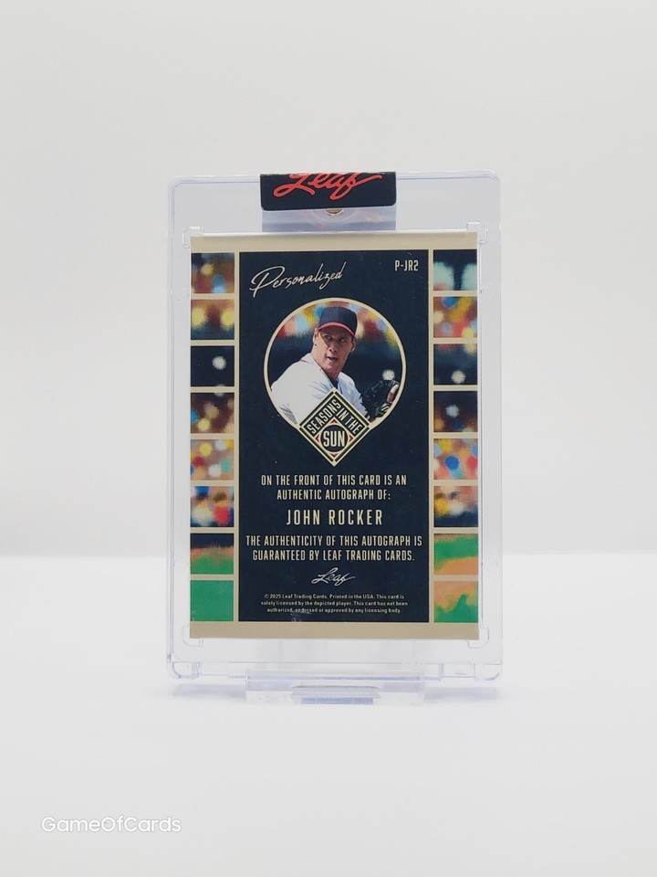 2025 Leaf Seasons In The Sun JOHN ROCKER Auto Autograph Inscription /30 ...