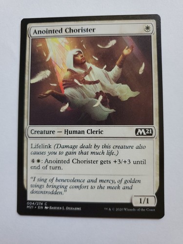 MTG Magic The Gathering Card Anointed Chorister Creature Human Cleric ...