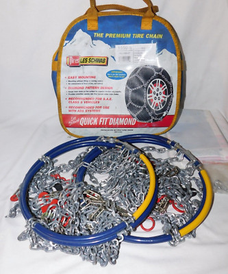 Les Schwab Quick Fit 1550-s Diamond Pattern Tire Chains | Steel | Class ...
