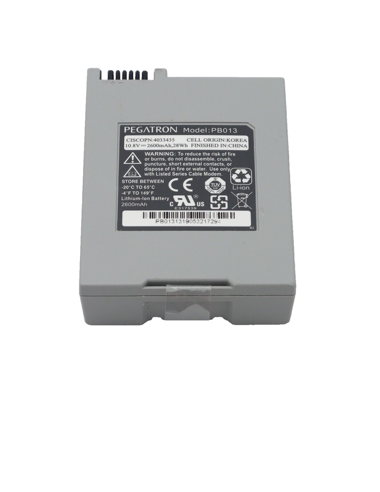 Pegatron PB013 Rechargeable Modem Backup Battery For DPC3939 10.8V ...