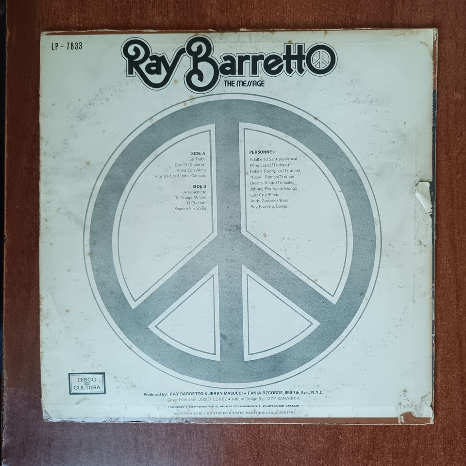 Ray Barretto ‎– The Message - Se Traba Vinyl LP Latin Salsa Fania ...