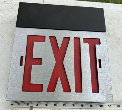 Vintage NOS NIB DUAL LITE EXIT Sign Cast Aluminum Light Double Sided ...