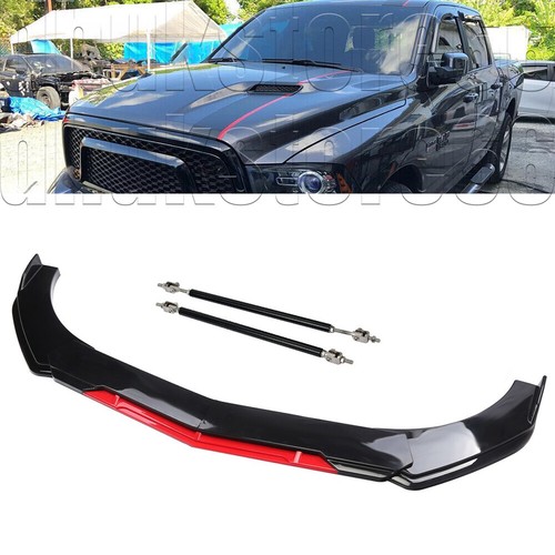 For Dodge Ram 1500 Front Bumper Red Lip Splitter Spoiler Body Kit ...