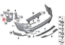 BMW E70N SUV Trim Cover Bumper Mount Left Rear 7227757 51127227757 NEW ...