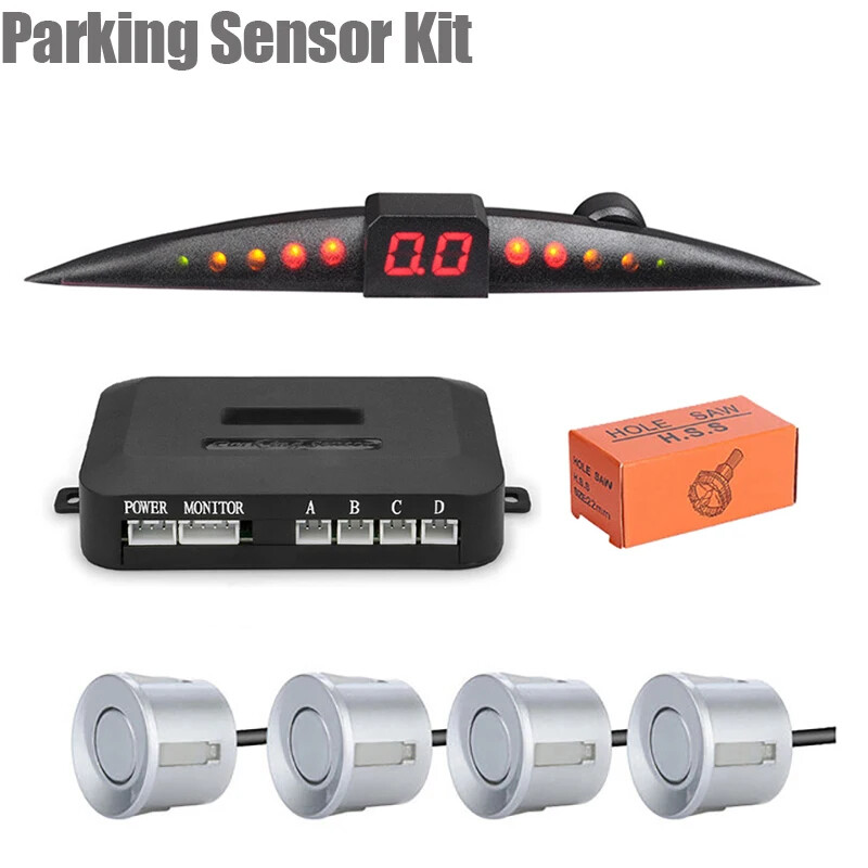 Parking Sensor Kit Car Display Beep Reverse Backup Radar Monitor System ...