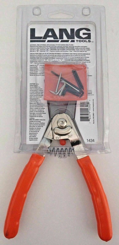 Lang Tools 1434 "Quick Switch" Internal & External Snap Ring Pliers USA ...