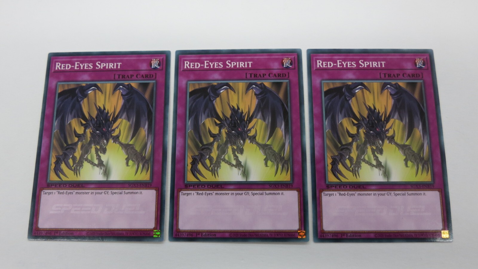 3x RED-EYES SPIRIT TRAP 1ST EDITION SGX3-ENB19 COMMON YUGIOH NM ...