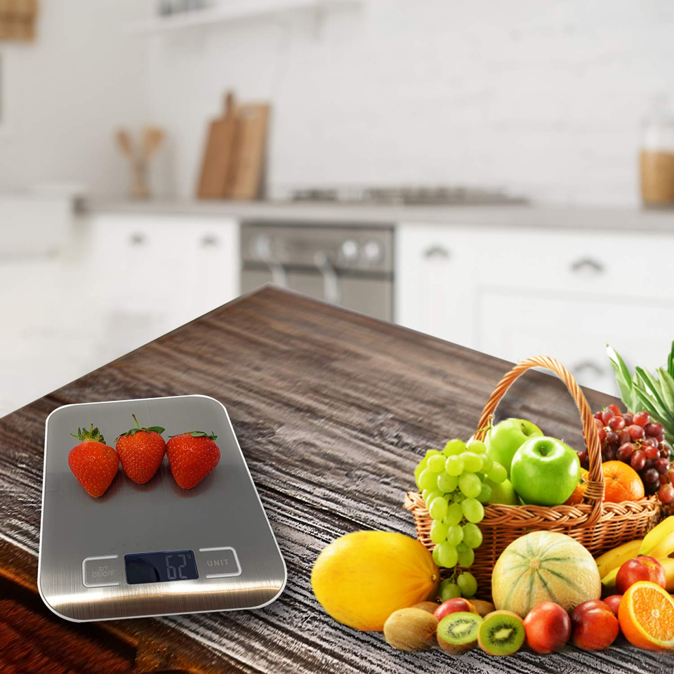 5kg Digital Kitchen Scales Food Weighing Scales with LCD Display ...