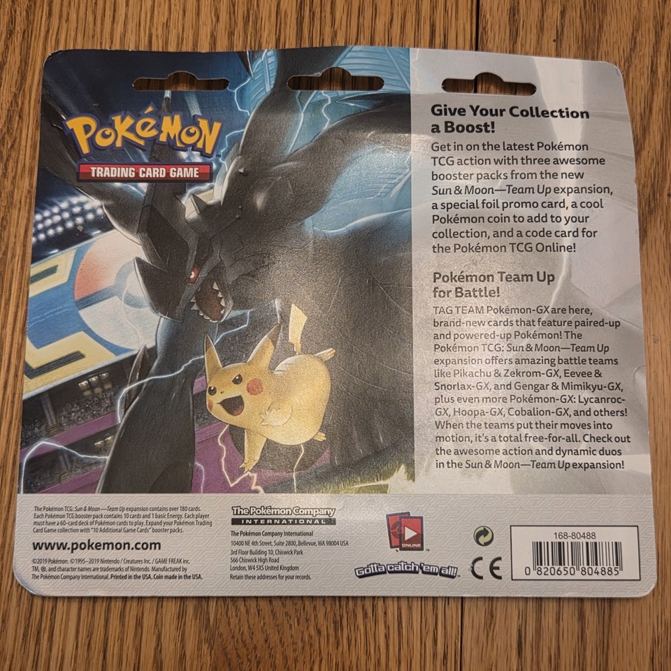 Pokemon Sun & Moon Team Up Deoxys 3-Pack Booster Blister Factory Sealed ...