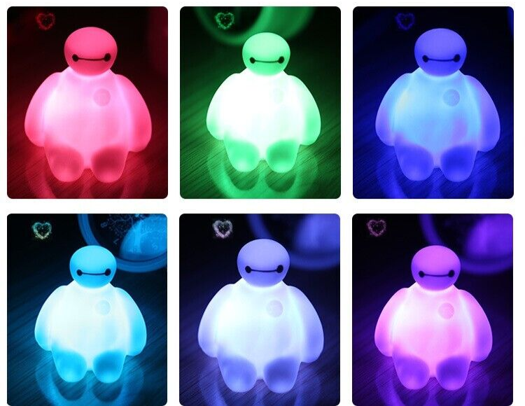 Cartoon Baymax LED Color Changing Night Light Kids Lamp Christmas New ...