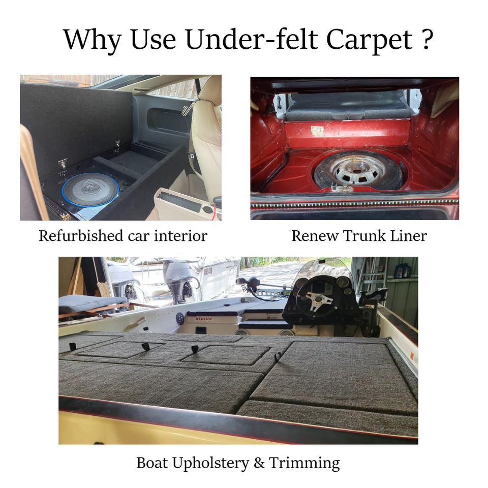 Car Boat Marine Under-felt Trunk Liner Carpet Speaker Box Upholstery ...