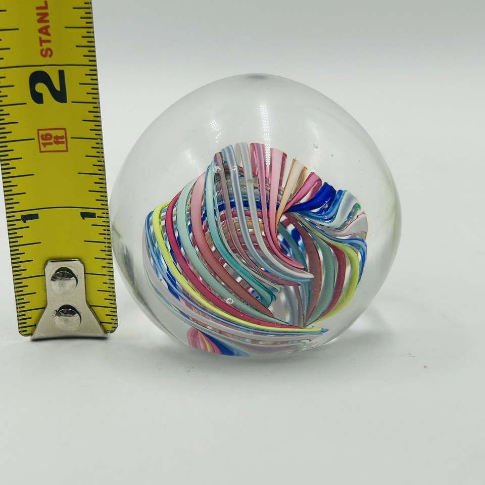 2” Art Glass Signed Paperweight RH or PH Robert Hamon Paul Harrie ...