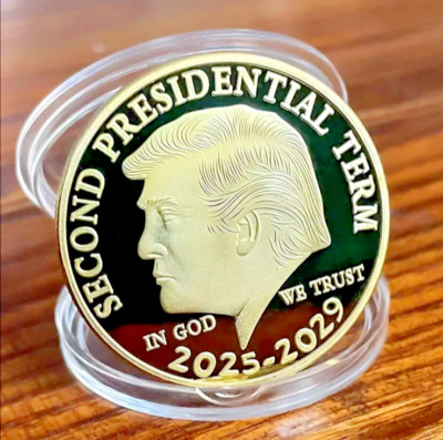 DONALD TRUMP GOLD-PLATED COMMEMORATIVE COIN - PRESIDENTIAL TERM 2025 ...