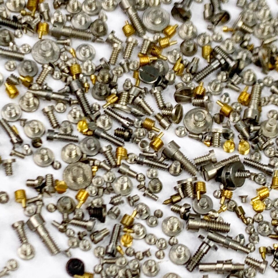 100 Illinois Pocket Wrist Watch Screw Asst Part Watchmaker Repair Lot ...