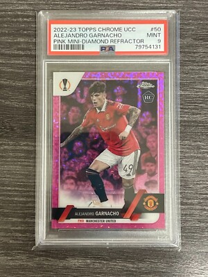 2022 Topps Chrome Alejandro Garnacho RC Rookie #50 Pink Mini-Diamond ...