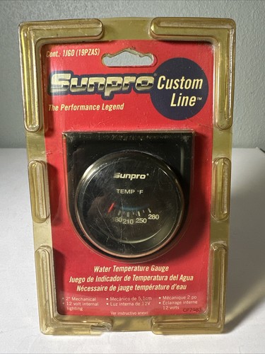 Sunpro 2" Oil Pressure Gauge Black / Black Bezel 0-100 PSI New CP7982 ...