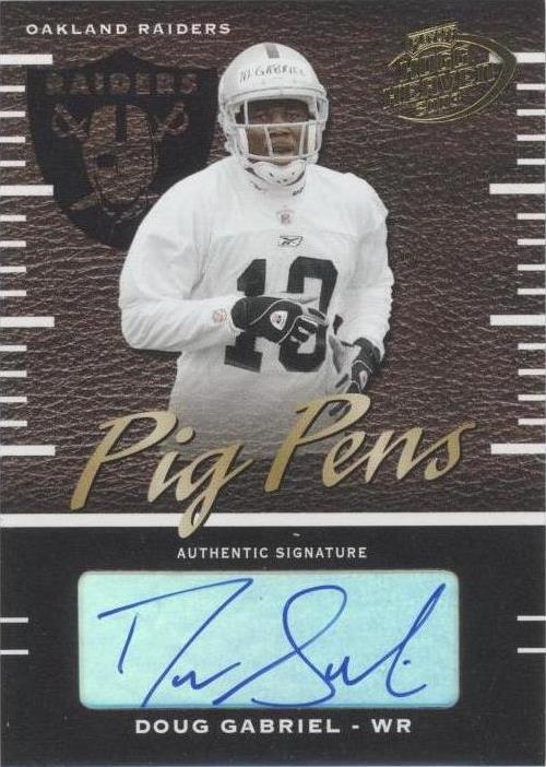 2003 Playoff Hogg Heaven - Pig Pens Doug Gabriel #PP-48 /250 (AU, RC ...
