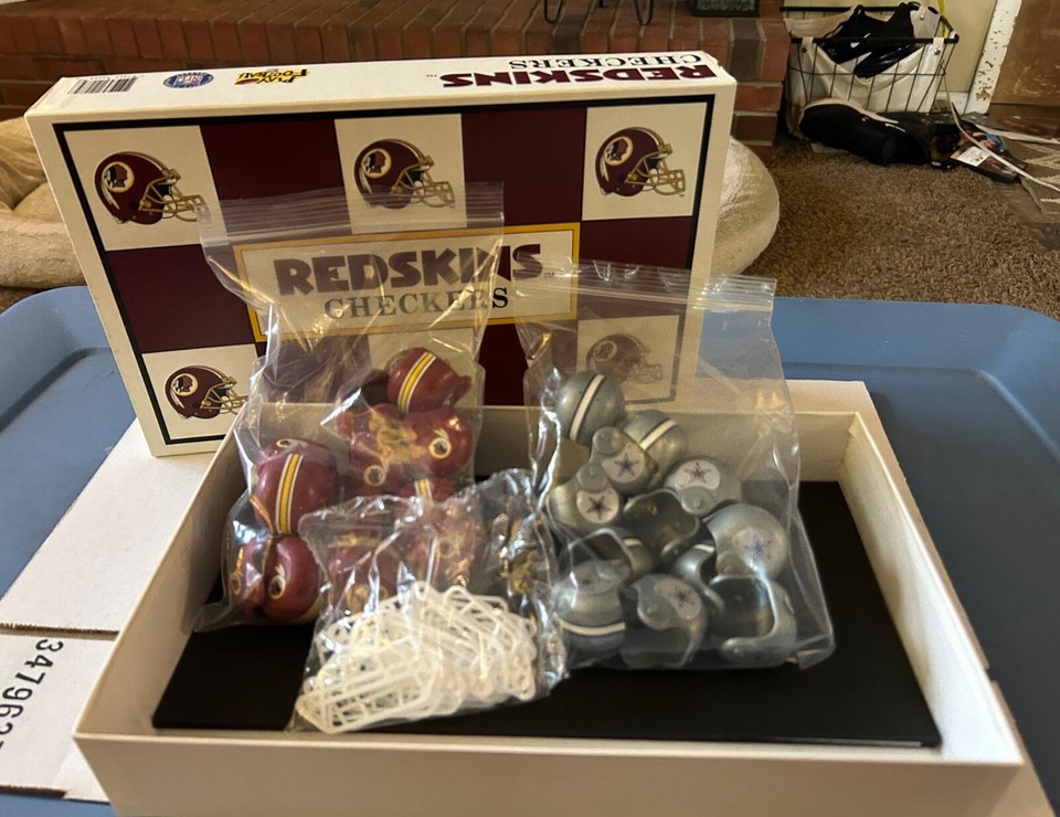 WASHINGTON REDSKINS vs DALLAS COWBOYS NFL Checkers 1993 PLAY FOOTBALL ...