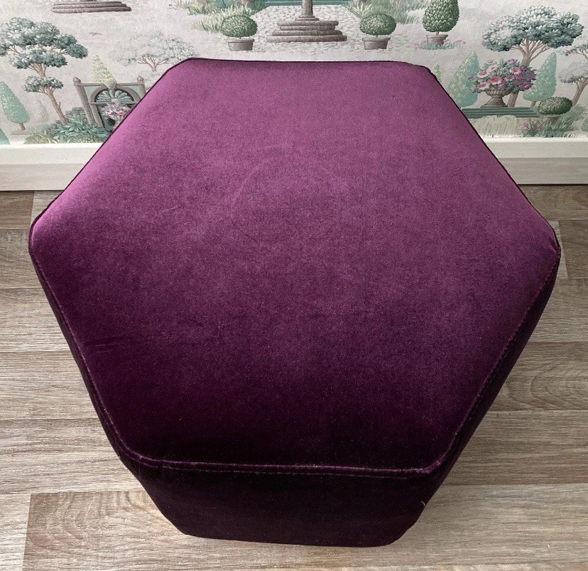 1960s Style Dark Purple Stool Or Footstool | eBay UK