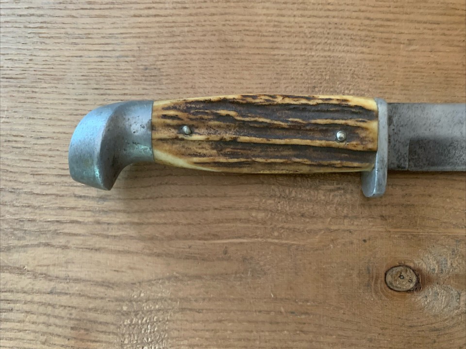 Vintage German (?) Stag Sabre Hunting Knife Stag Handle Nice - 10” | eBay