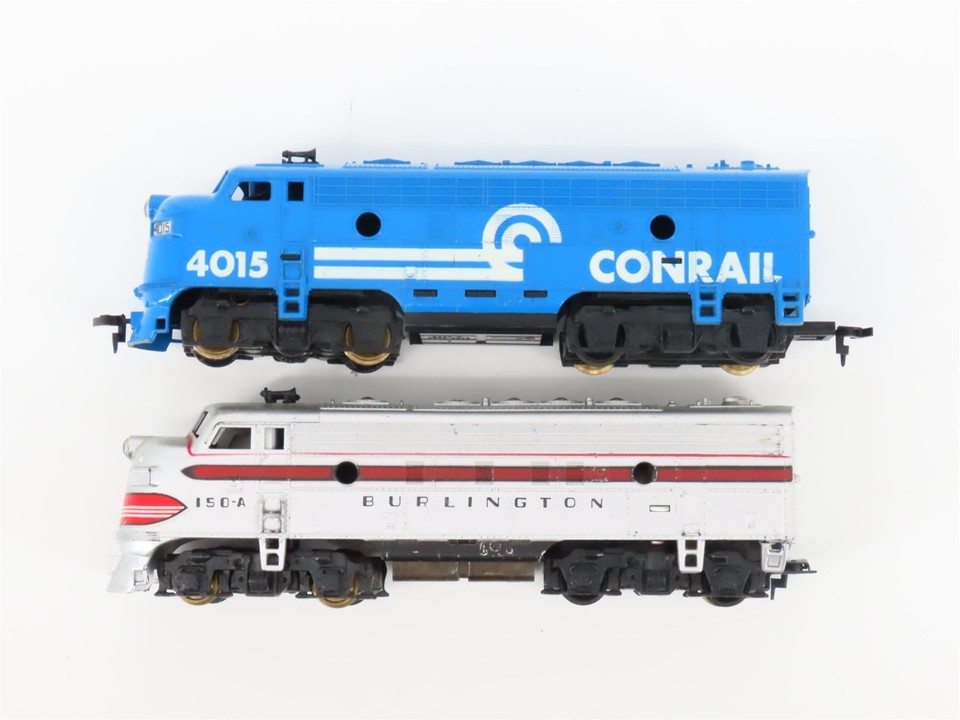 LOT of 8 HO Mantua/TYCO/Athearn NH/CR/MILW/CBQ F Unit Diesel Locos DOES ...