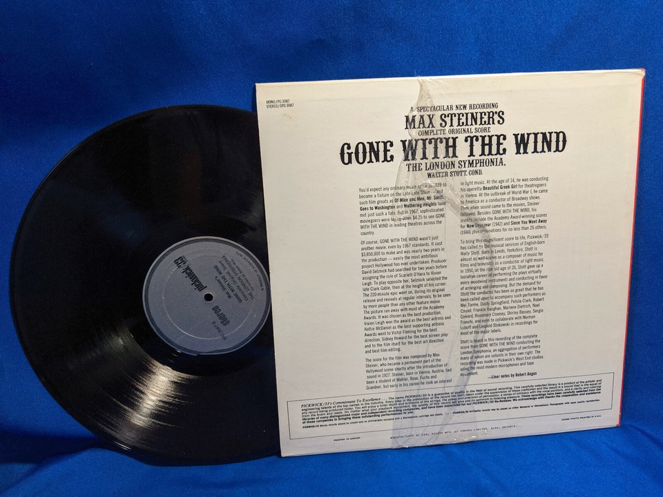 Walter Stott LP Max Steiner's Gone with the Wind OST Pickwick SPC-3087 ...