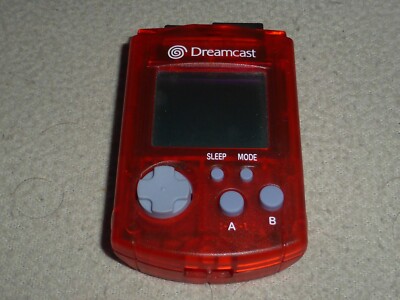 SEGA DREAMCAST CLEAR RED VISUAL MEMORY CARD UNIT HKT-7000 VMU | eBay