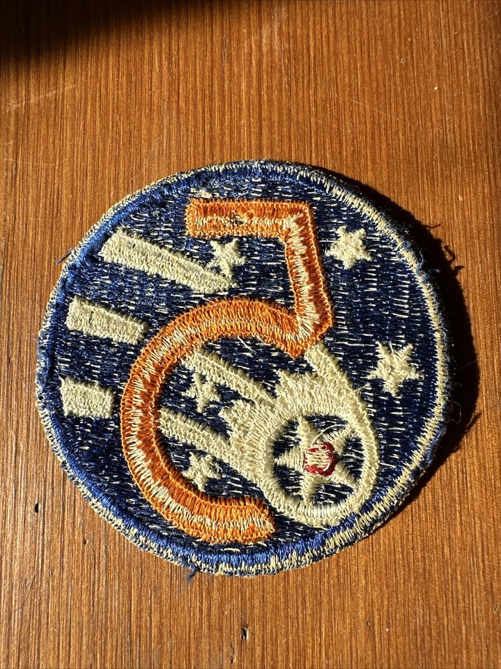WW II USAAF 5th AIR FORCE PATCH Twill AUSTRALIAN MADE Theater AIR FORCE ...