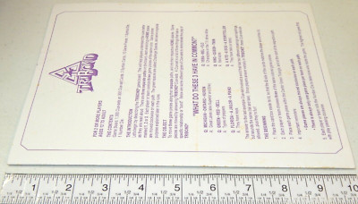 1992 TriBond Board Game Replacement Instruction Rules Manual Only | eBay