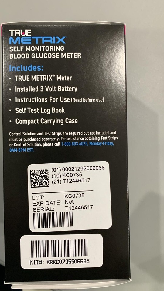 True Metrix Blood Glucose Monitoring System Complete kit NO Test Strips ...