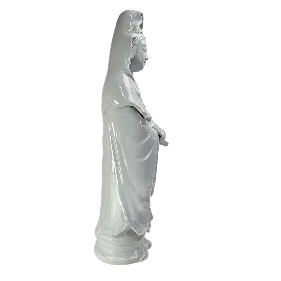 Japanese Kannon Quan Yin Blanc De Chine Porcelain Figurine Billy Haines ...
