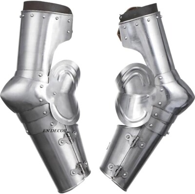 Medieval Knight Arm Armor – Steel Elbow & Vambrace Set – Functional Arm ...