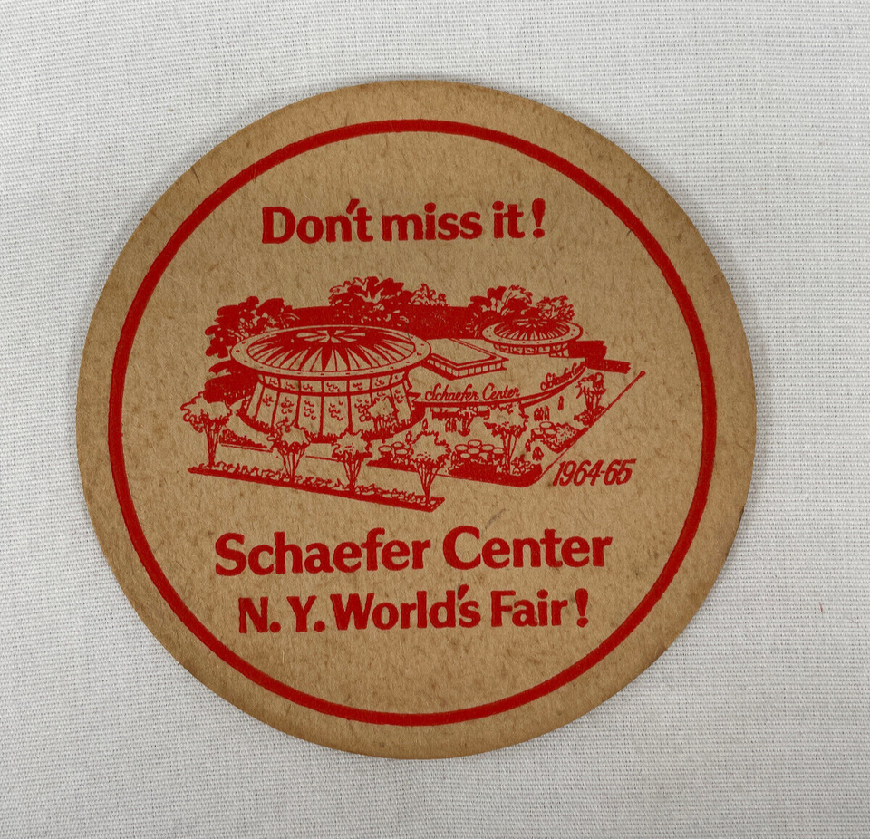 VINTAGE Schaefer Beer Coaster NY World's Fair 1964-1965 | eBay