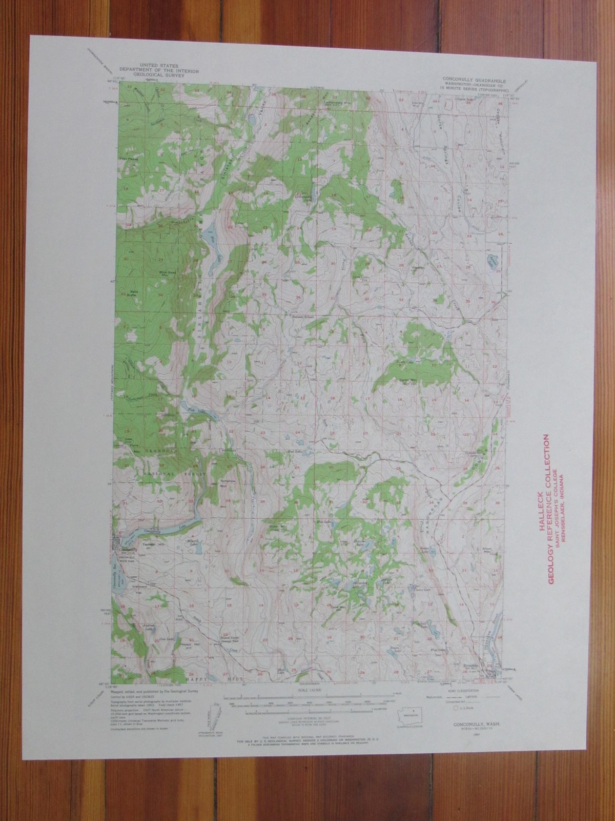 Conconully Washington 1958 Original Vintage USGS Topo Map | eBay