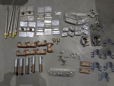 LOT Robbins 98A 13D 36HO 12" UL Copper Lightning Rod Mounting Bracket ...