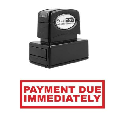 PAYMENT DUE IMMEDIATELY Stamp - Pre-Inked / Red | eBay