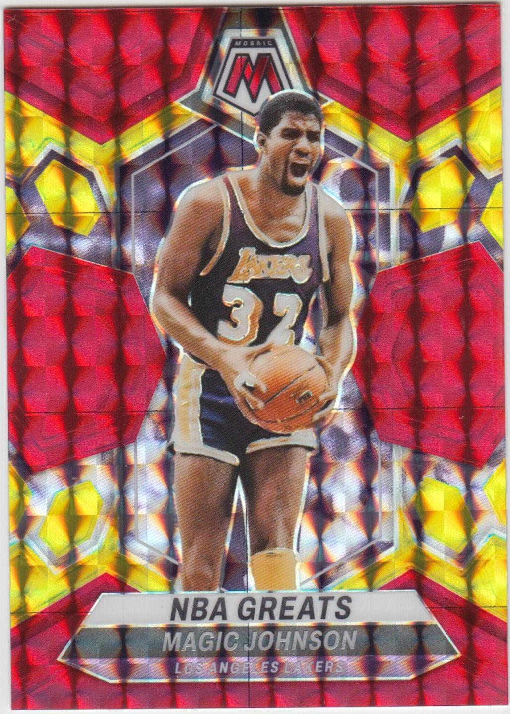 2023-24 Panini Mosaic - NBA Greats Magic Johnson #295 Choice Red ...