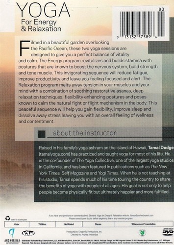 ELEMENT YOGA FOR ENERGY AND RELAXATION DVD EXERCISE WORKOUT NEW SEALED ...