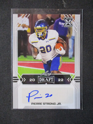 2022 Leaf Draft Certified Pack Pulled Autograph BA-PSJ Pierre Strong Jr ...