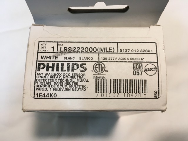 Philips OccuSwitch Classic Multi-tech Single Switch LRS222000 Occupancy ...