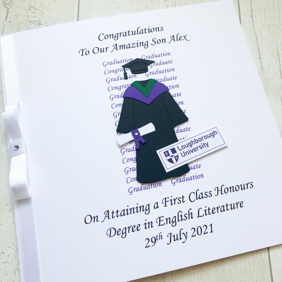 Personalised GRADUATION CARD Masters BSc BA Hons Dr. MA PHD MSc ...