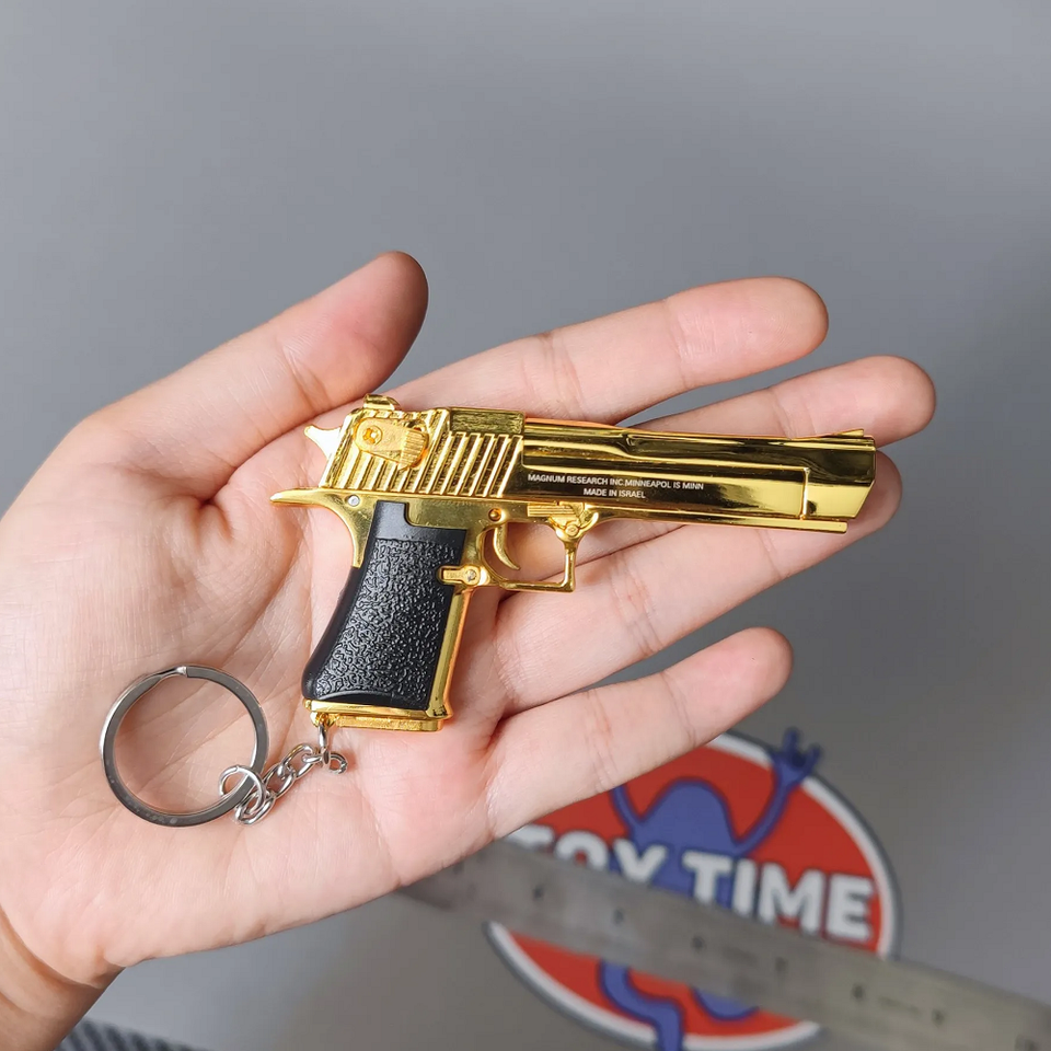 Metal Keychain,Mini Desert Eagle Keychain Gun Model Keychain for Men ...