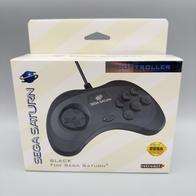 Retro-Bit SEGA Saturn Wired Controller Pad - Black for sale online | eBay