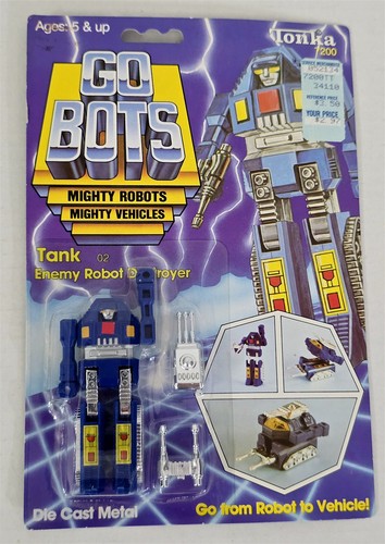 X-722 VINTAGE 1980'S TONKA GO BOTS TANK ENEMY ROBOT #02 MINT ON CARD | eBay