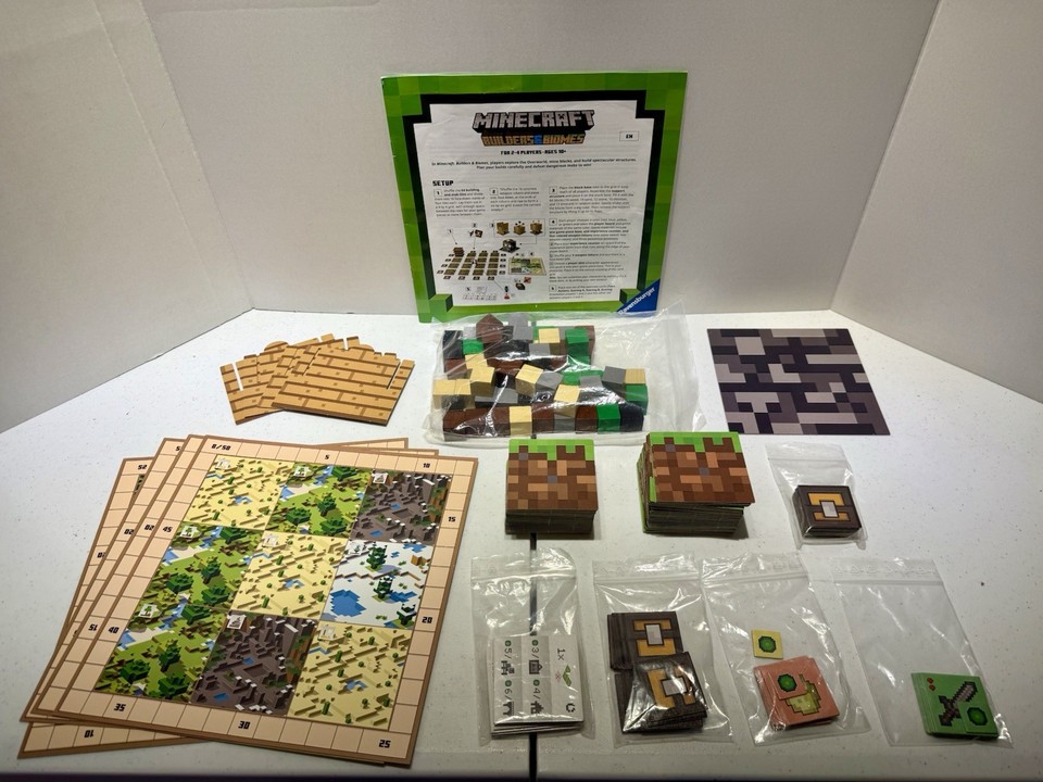 Minecraft Builders & Biomes Board Game with Manual in Good Condition | eBay