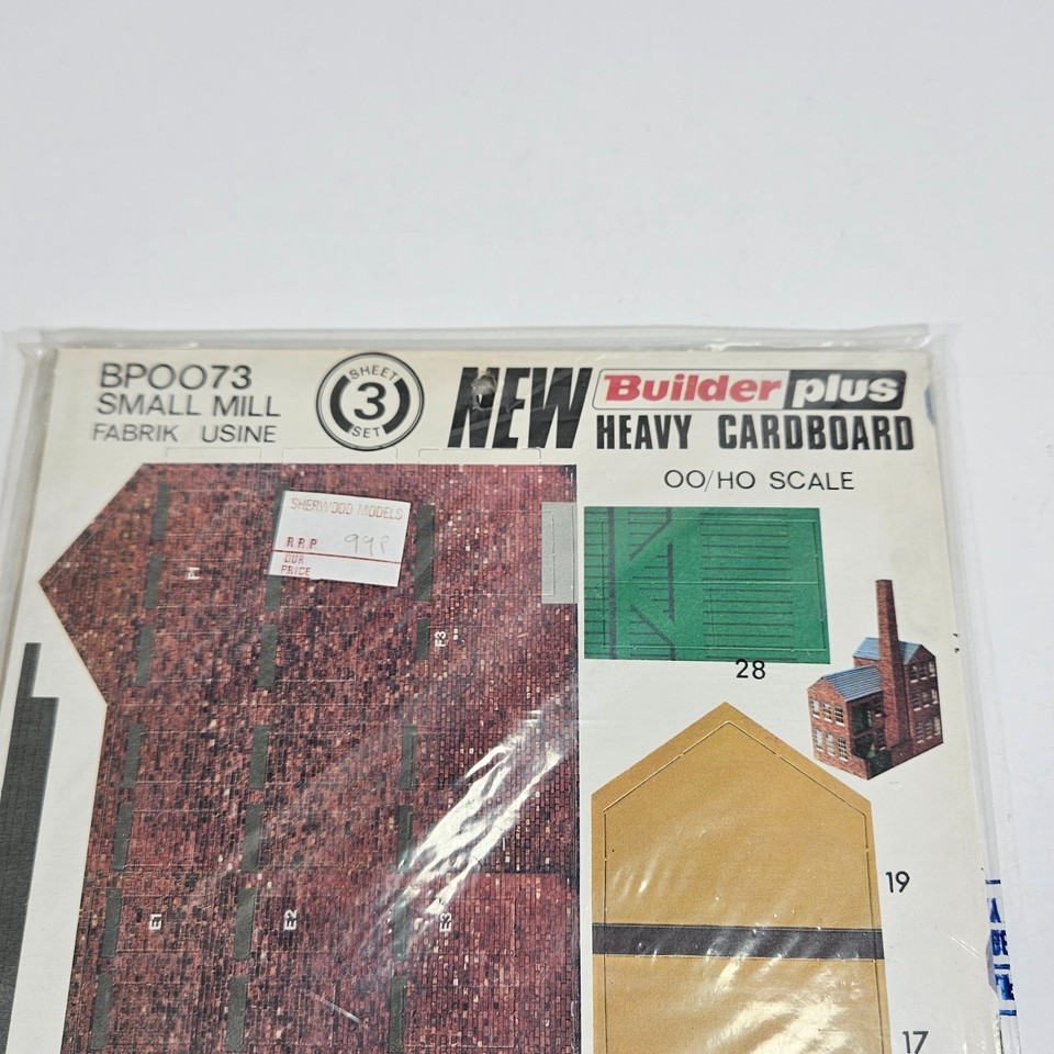Builder Plus Small Mill Cardboard Model Kit OO/HO Scale Vintage 1975 ...