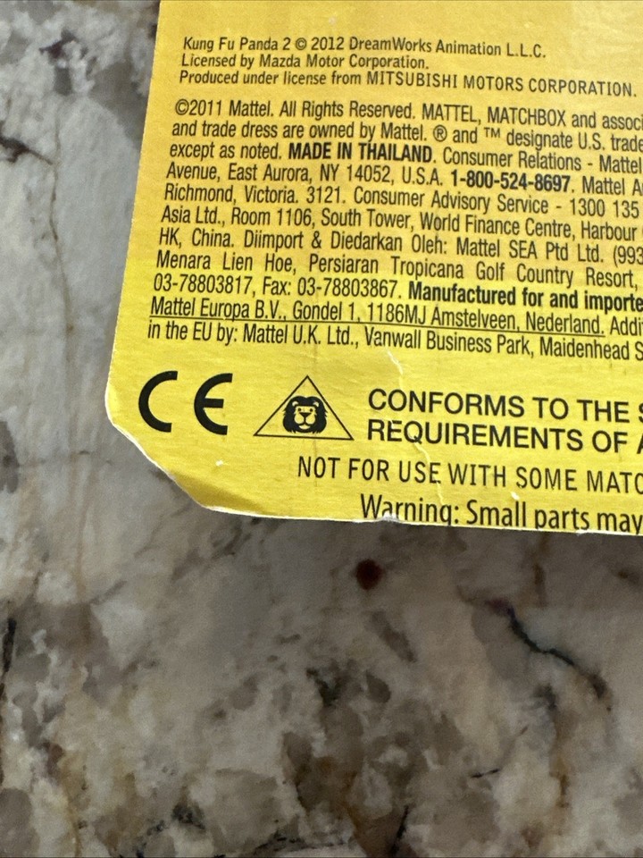 MatchBox W9344-0910 5-Pack Kung Fu Panda Cars K9774 NEW + FAST SHIPPING ...