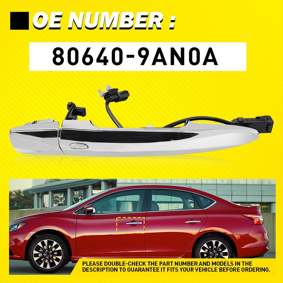 OEM Exterior Door Handle For 2015-18 2019 Nissan Sentra 80640-9AN0A w/o ...