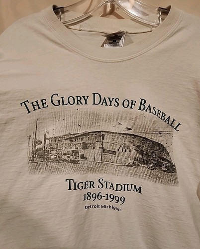 Vntg Detroit Tigers Stadium Large T Shirt Glory Days Of Baseball 1896 ...